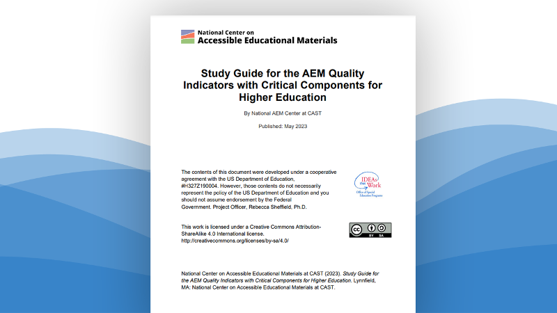 AEM Center: Study Guide & Activities for the AEM Quality Indicators ...